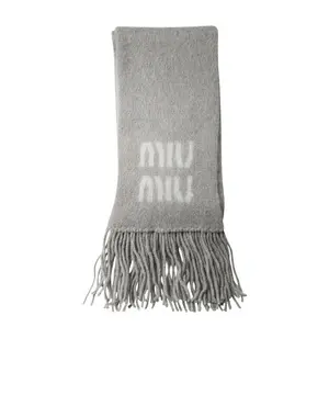 Ganni Mohair Gradient Scarf - Silver Lake Blue | Editorialist