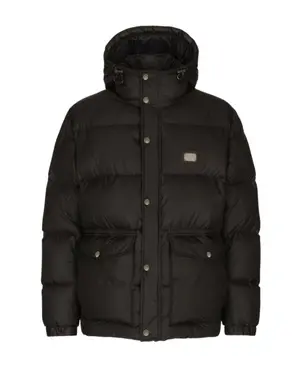 Dolce & Gabbana Padded Logo Jacket - Black