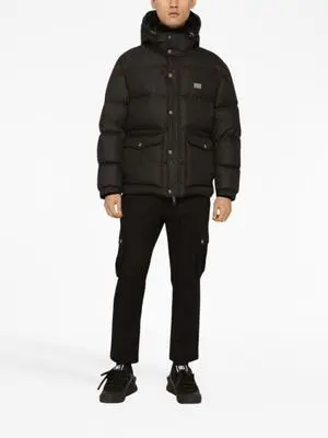 Dolce & Gabbana Padded Logo Jacket - Black