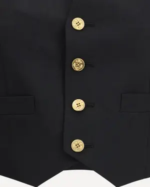 Sacai Suiting Twill Sleeveless Single-breasted Blazer