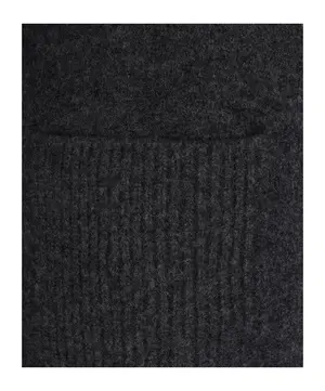 Yohji Yamamoto High Neck Ribbed Jumper With Zip Detail