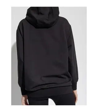 EA7 Logo-print Long-sleeve Hoodie - Black