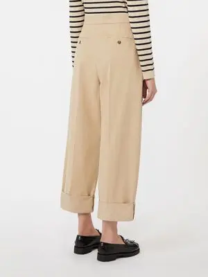 Max Mara Comfort Gabardine Wide-leg Trousers