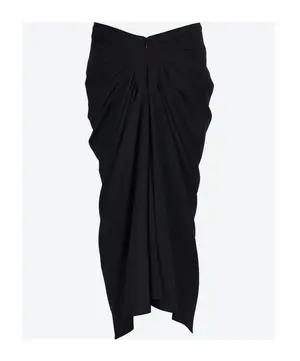 Dries Van Noten Ruched Zipped Skirt - Black