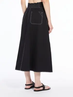 Max Mara A-line Midi Skirt With Contrast Stitching