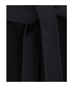 Fendi Wrap-style Belted Waist Cocoon Coat - Black