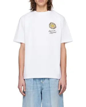 Maison Kitsuné Flower Printed Crewneck T-shirt