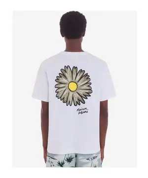 Maison Kitsuné Flower Printed Crewneck T-shirt