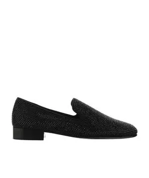 GIUSEPPE ZANOTTI Embellished Round Toe Loafers