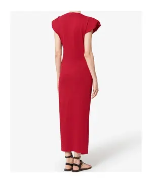 Isabel Marant Étoile Nadela Draped Maxi Dress - Cherry Red