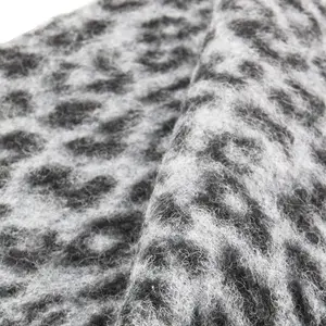 ANINE BING Leopard Printed Knitted Scarf