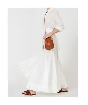 Dragon Diffusion Pompom Double Jump Bucket Bag - Tan