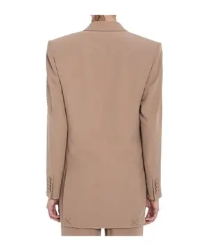 Saint Laurent Oversized Double-breasted Jacket - Beige