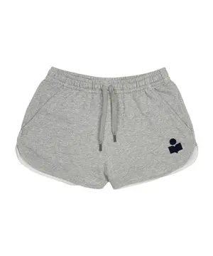 Isabel Marant Étoile Drawstring Shorts With Logo Detail - Gray