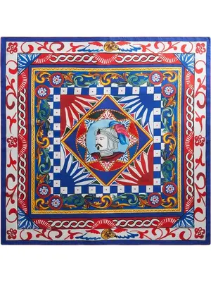 Dolce & Gabbana Dolce Gabbana Carretto Patterned Scarf - Multicolor