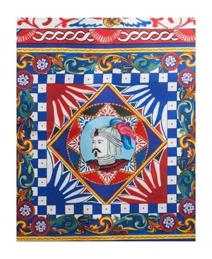 Dolce & Gabbana Dolce Gabbana Carretto Patterned Scarf - Multicolor