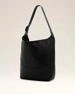 AMI Paris Taurillon Leather Etienne Crossbody Bag - Black