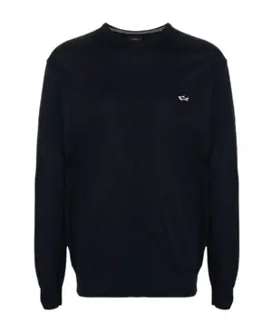 PAUL  SHARK Paul & Shark Virgin Wool Embroidered Logo Sweater
