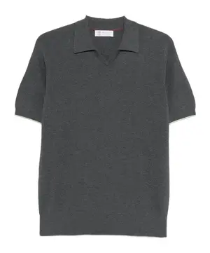 Brunello Cucinelli V-neck Knitted T-shirt