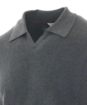 Brunello Cucinelli V-neck Knitted T-shirt