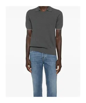 Brunello Cucinelli V-neck Knitted T-shirt