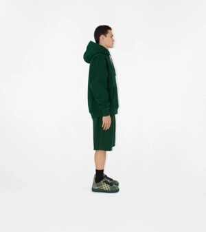 Burberry Long Sleeve Drawstring Hoodie - Green