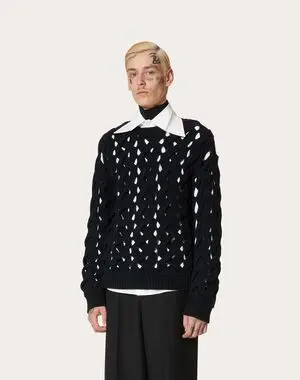 Valentino Garavani Cut-out Detail Knit Jumper