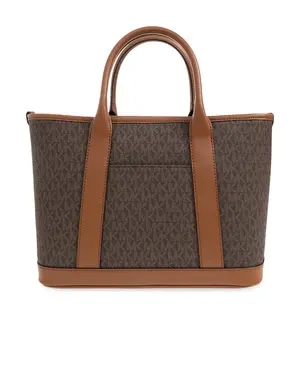 Michael Kors Luisa Monogram Tote Bag With Removable Shoulder Strap - Brown