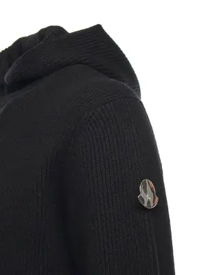 Moncler Jil Sander Knitted Hoodie - Black