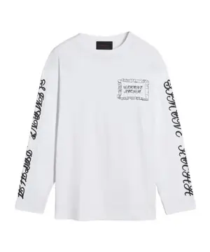 Simone Rocha Long Sleeve T-shirt With Pillowcase Print - White
