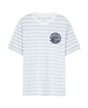 Versace Striped Crewneck T-shirt - Blue