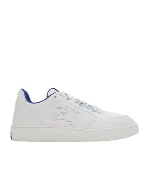 Burberry Logo Perforated Lace-up Sneakers - White