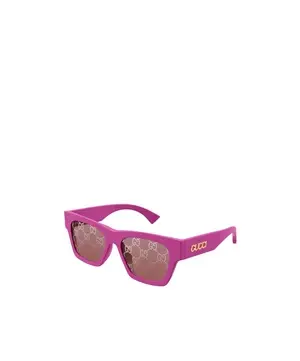 Gucci Gg1835s Logo Rectangular Sunglasses - Pink