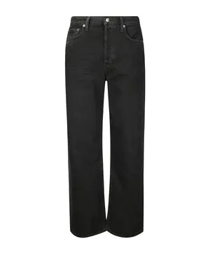 AGOLDE Slung Wide-leg Jeans - Black