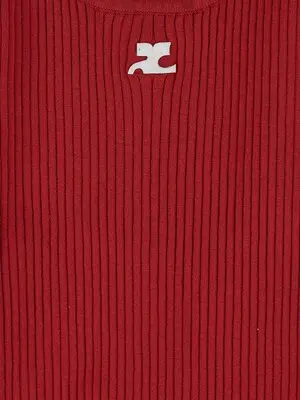 COURREGES Courrèges Ribbed Knit Ac Logo Camisole - No