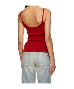 COURREGES Courrèges Ribbed Knit Ac Logo Camisole - No
