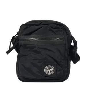 Stone Island Logo Patch Crossbody Bag - Black