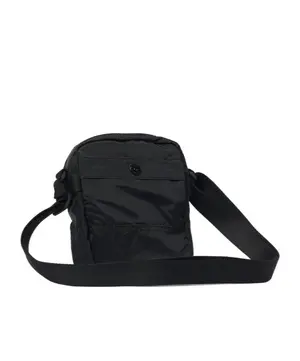 Stone Island Logo Patch Crossbody Bag - Black