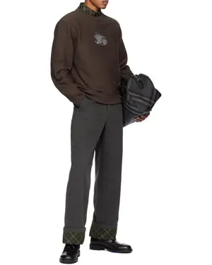 Burberry Long Sleeve Crewneck Sweatshirt With Emblem