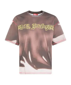 DIESEL® Regular Fit Printed T-shirt - Gray