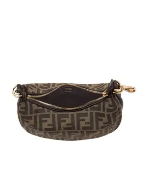 Fendi Ff Jacquard Fabric Mini Bag - Brown