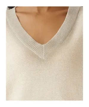 Fabiana Filippi Sequin Gradient V-neck Jumper
