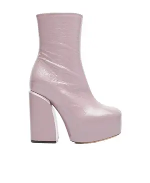 Dries Van Noten Platform Ankle Boots With Side Zip