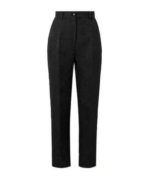 Dolce & Gabbana Brocade Tailored Trousers - Black