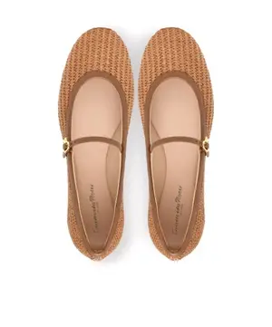 GIANVITO ROSSI Carla Ballerina Flats - Brown