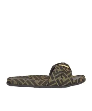 Fendi Ff Jacquard Slides