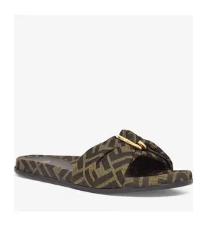 Fendi Ff Jacquard Slides