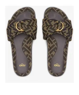 Fendi Ff Jacquard Slides