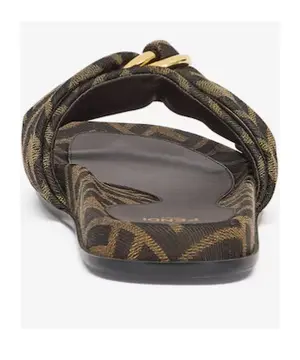 Fendi Ff Jacquard Slides