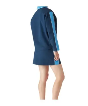 Casablanca Long Sleeve Collared Sweatshirt - Navy
